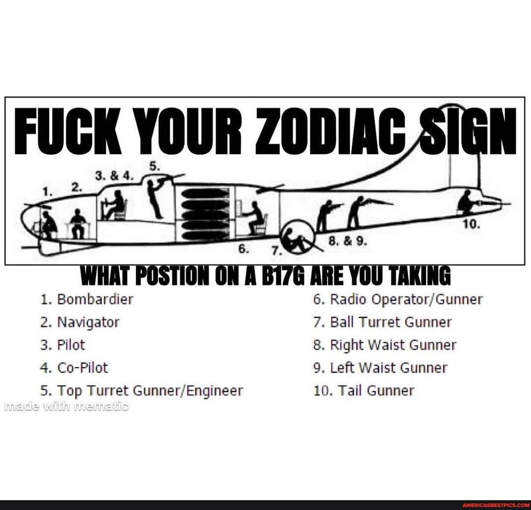 . Bombardier . Navigator 3. Pilot 4. Co-Pilot 5. Top Turret Gunner ...