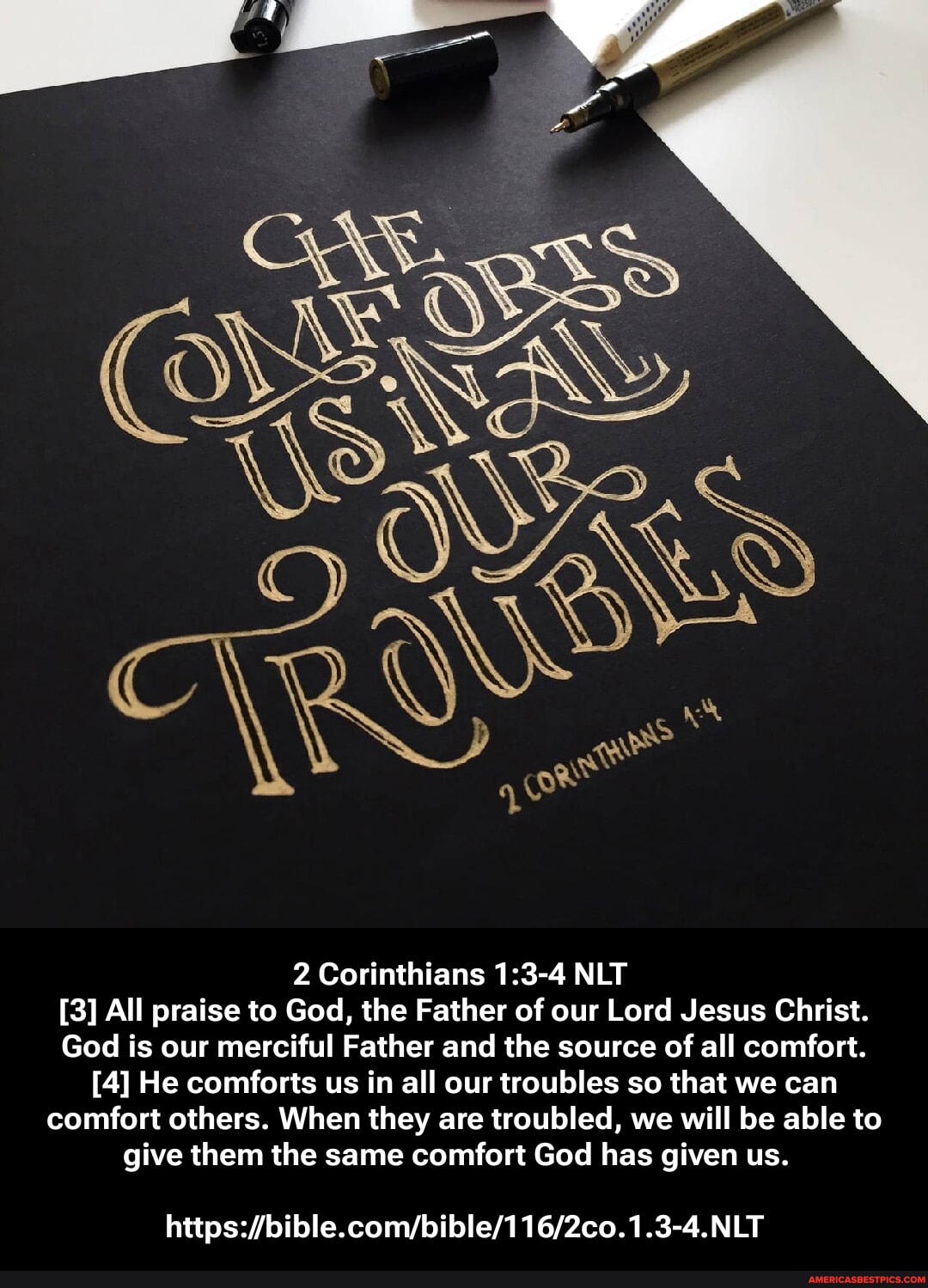 2 Corinthians NLT [3] All praise to God, the Father of our Lord Jesus ...