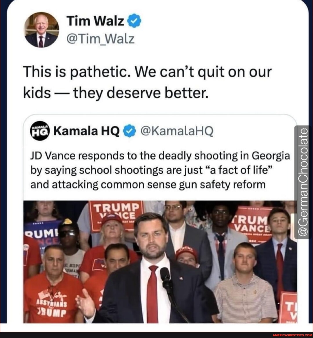 Tim Walz @ @Tim Walz This is pathetic. We can't quit on our kids - they ...