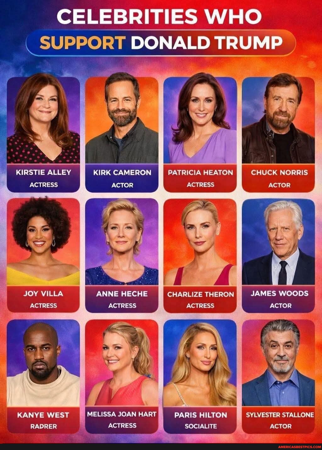 CELEBRITIES WHO SUPPORT DONALD TRUMP I KIRSTIE ALLEY KIRK CAMERON ...