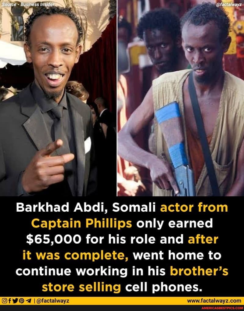 Barkhad Abdi, Somali actor from Captain Phillips only earned $65,000 ...