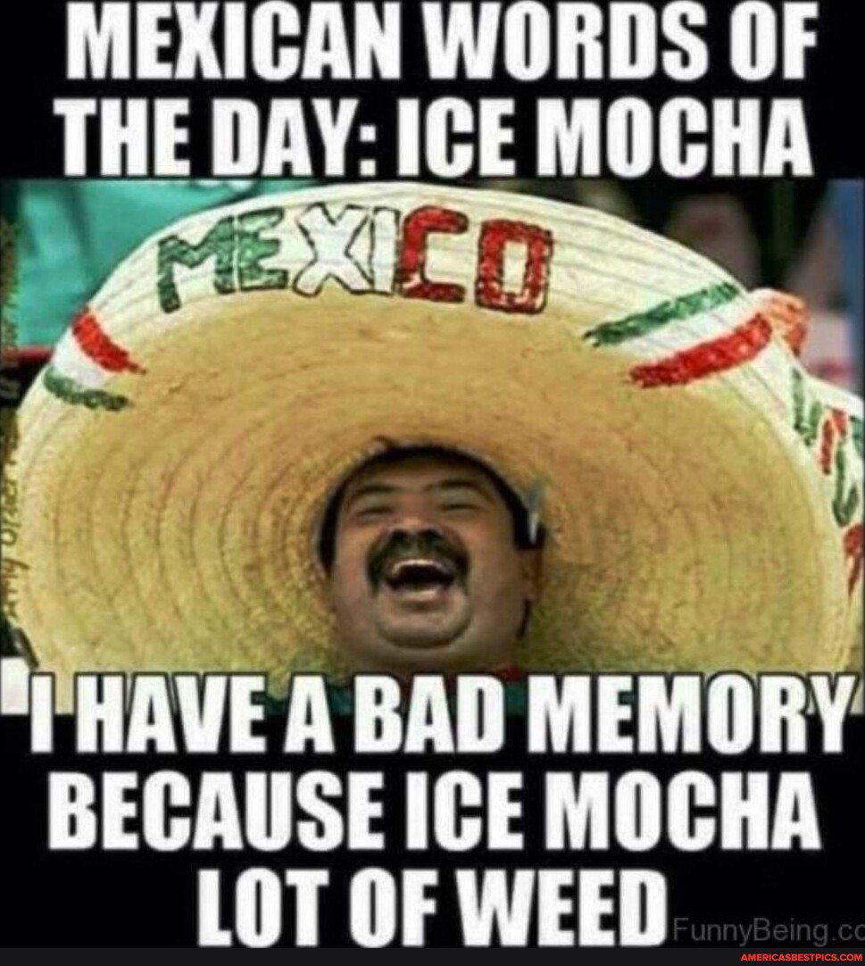MEKICAN WORDS OF THE DAY: ICE MOCHA HAVE A BAD MEMORY BECAUSE ICE MOCHA ...