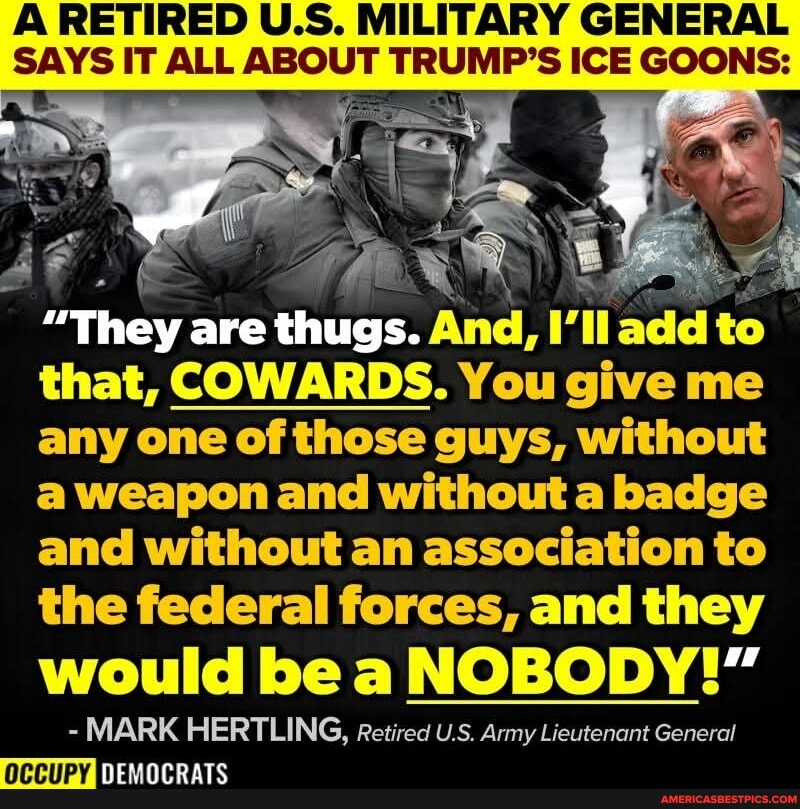 RETIRED U.S. MILITARY GENERAL SAYS IT ALL ABOUT TRUMP'S ICE GOONS ...