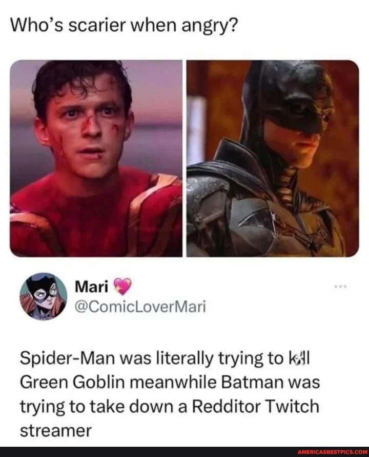 #batman #spiderman #tomholland #robertpattinson - Who's scarier when ...