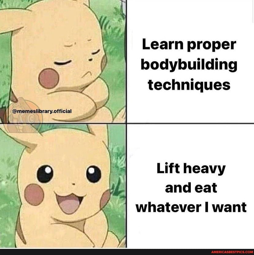 Learn proper bodybuilding techniques Lift heavy and eat whatever want ...
