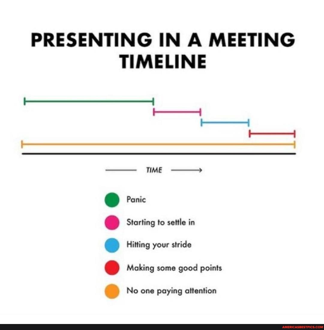 Real #memes #workmemes - PRESENTING IN A MEETING TIMELINE Panic C ...