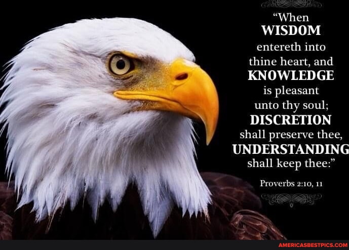 "When WISDOM entereth into thine heart, and KNOWLEDGE is pleasant unto ...