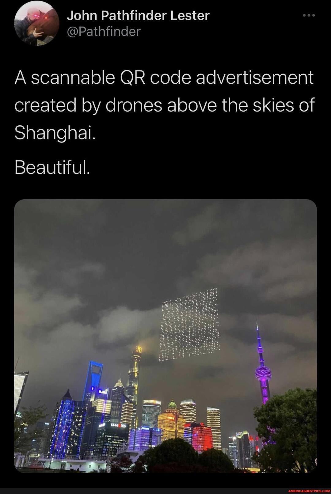 John Pathfinder Lester @Pathfinder A scannable QR code advertisement ...