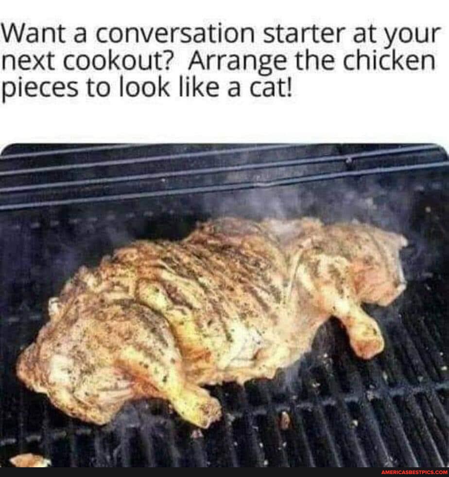 Want a conversation starter at your next cookout? Arrange the chicken ...