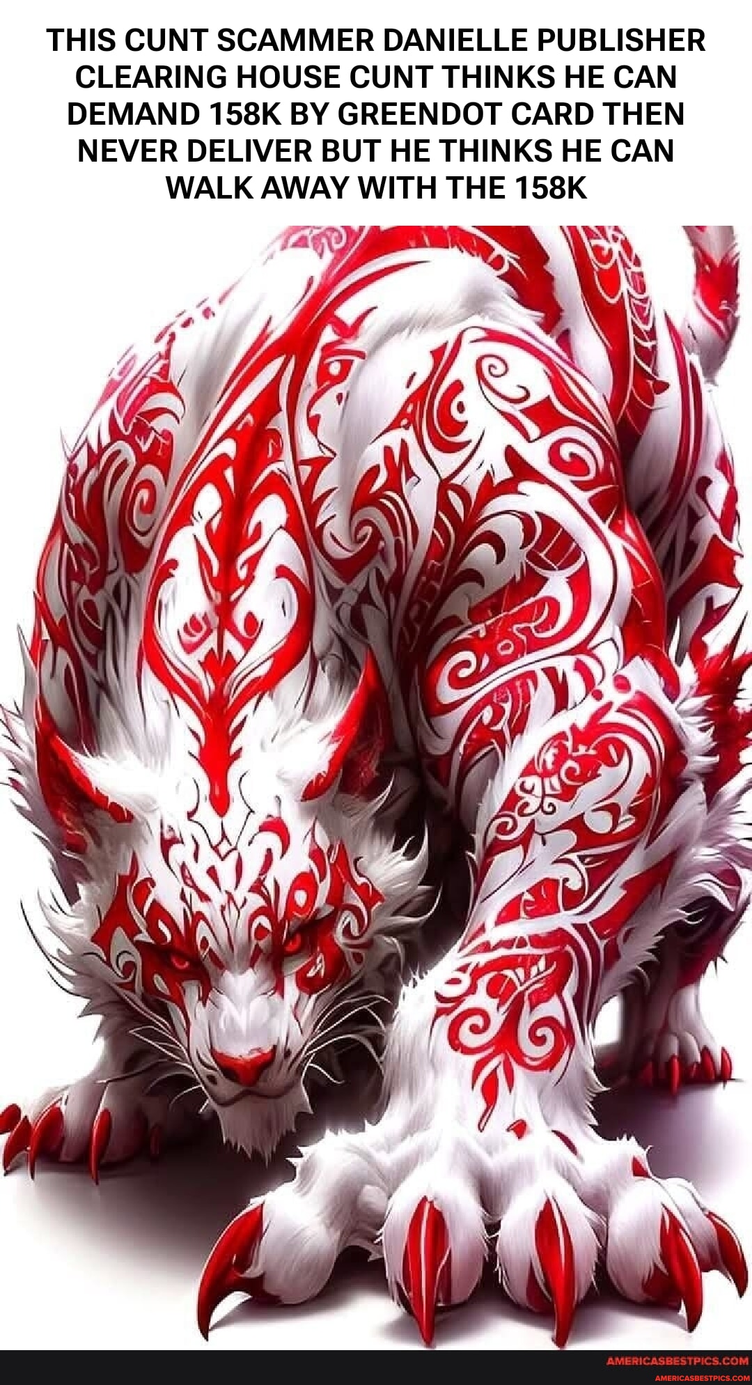 THIS CUNT SCAMMER DANIELLE PUBLISHER CLEARING HOUSE CUNT THINKS HE CAN ...