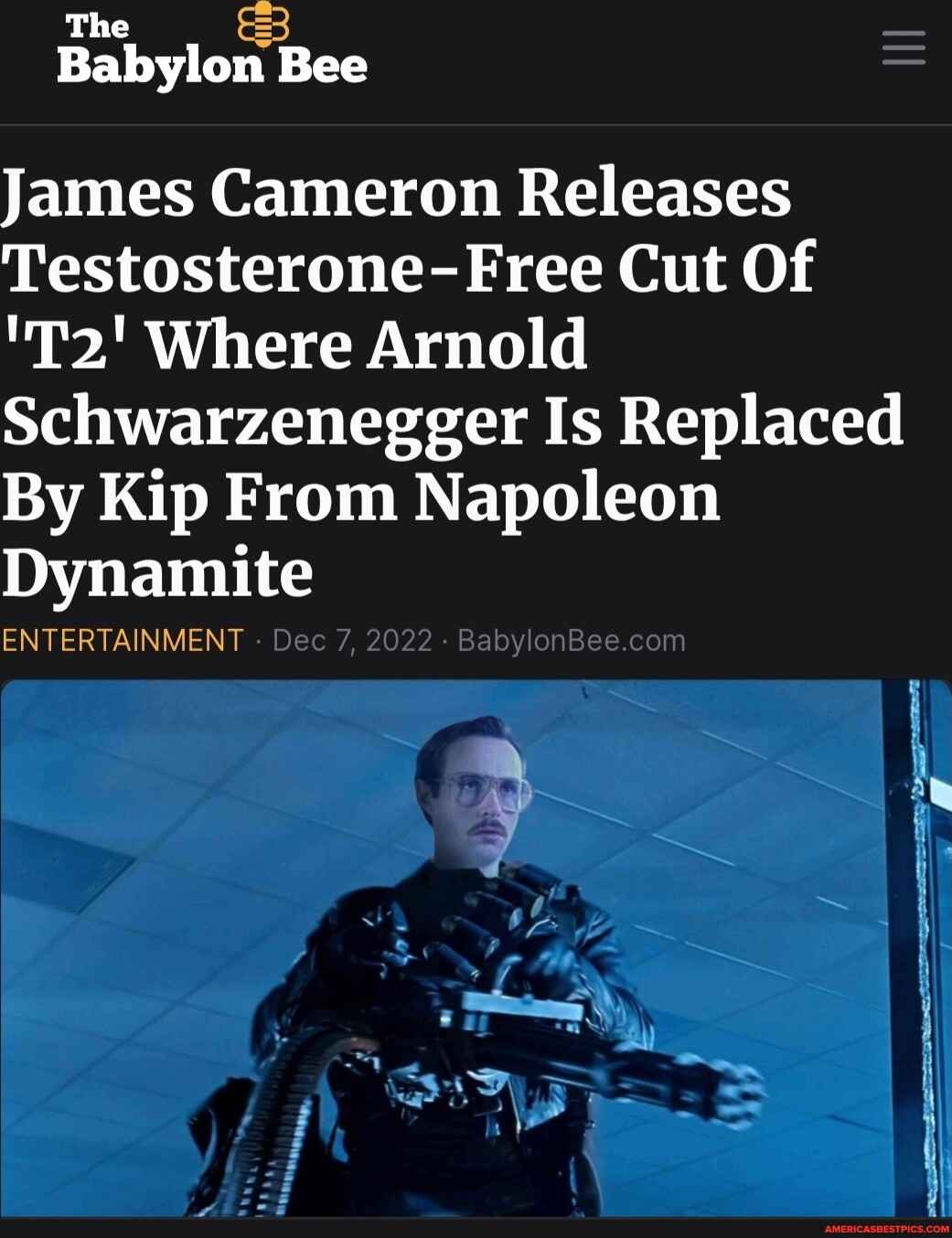 The Babylon Bee James Cameron Releases Testosterone-Free Cut Of Where ...