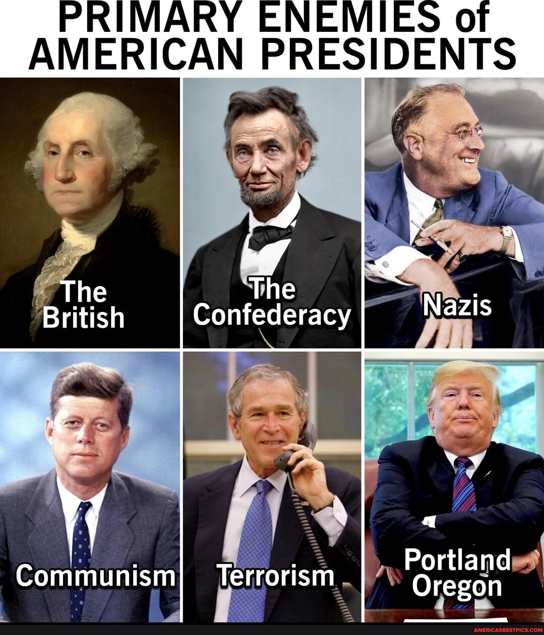 PRIMARY ENEMIES o AMERICAN PRESIDENTS The Confederacy Portland Oregon ...