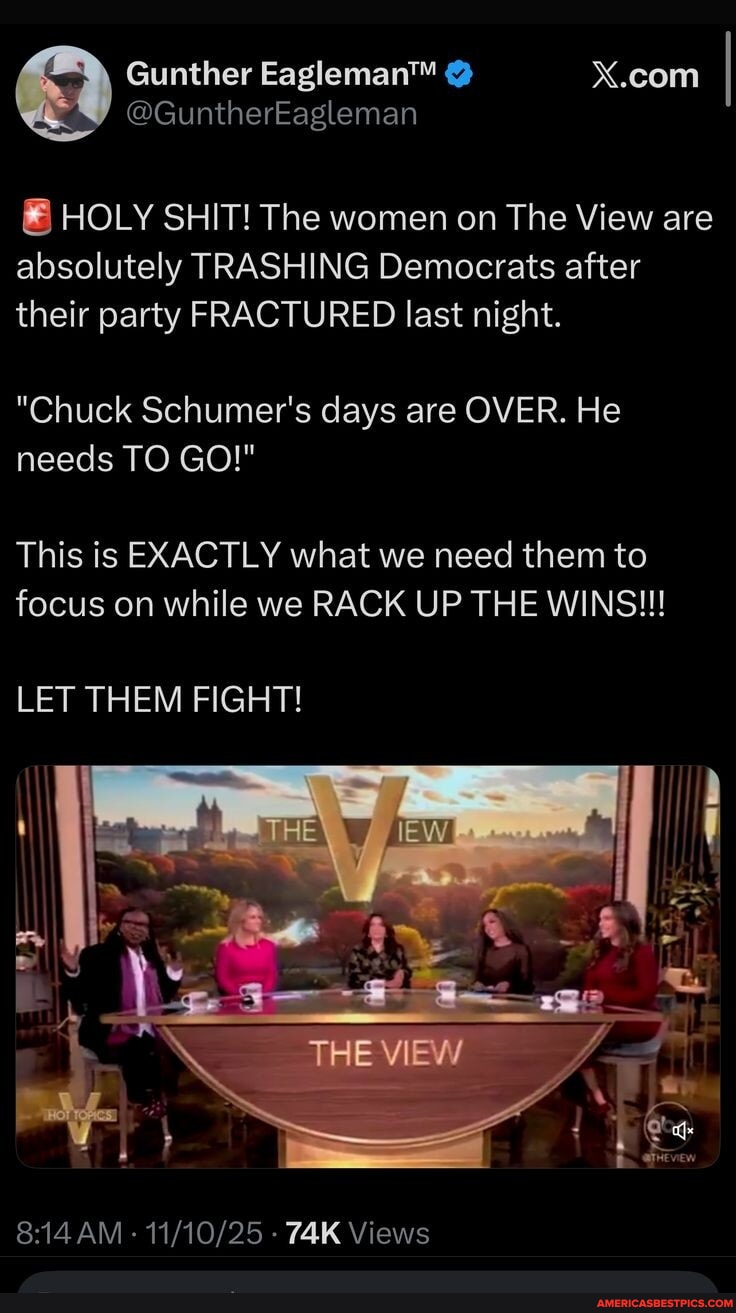 Gunther @ X.com @GuntherEagleman HOLY SHIT! The women on The View are ...