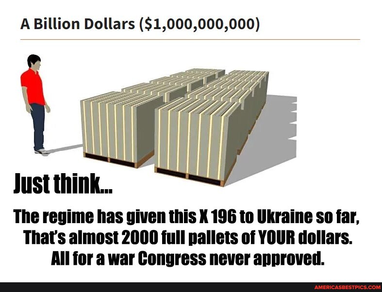 A Billion Dollars ($1,000,000,000) Just think... The regime has given ...