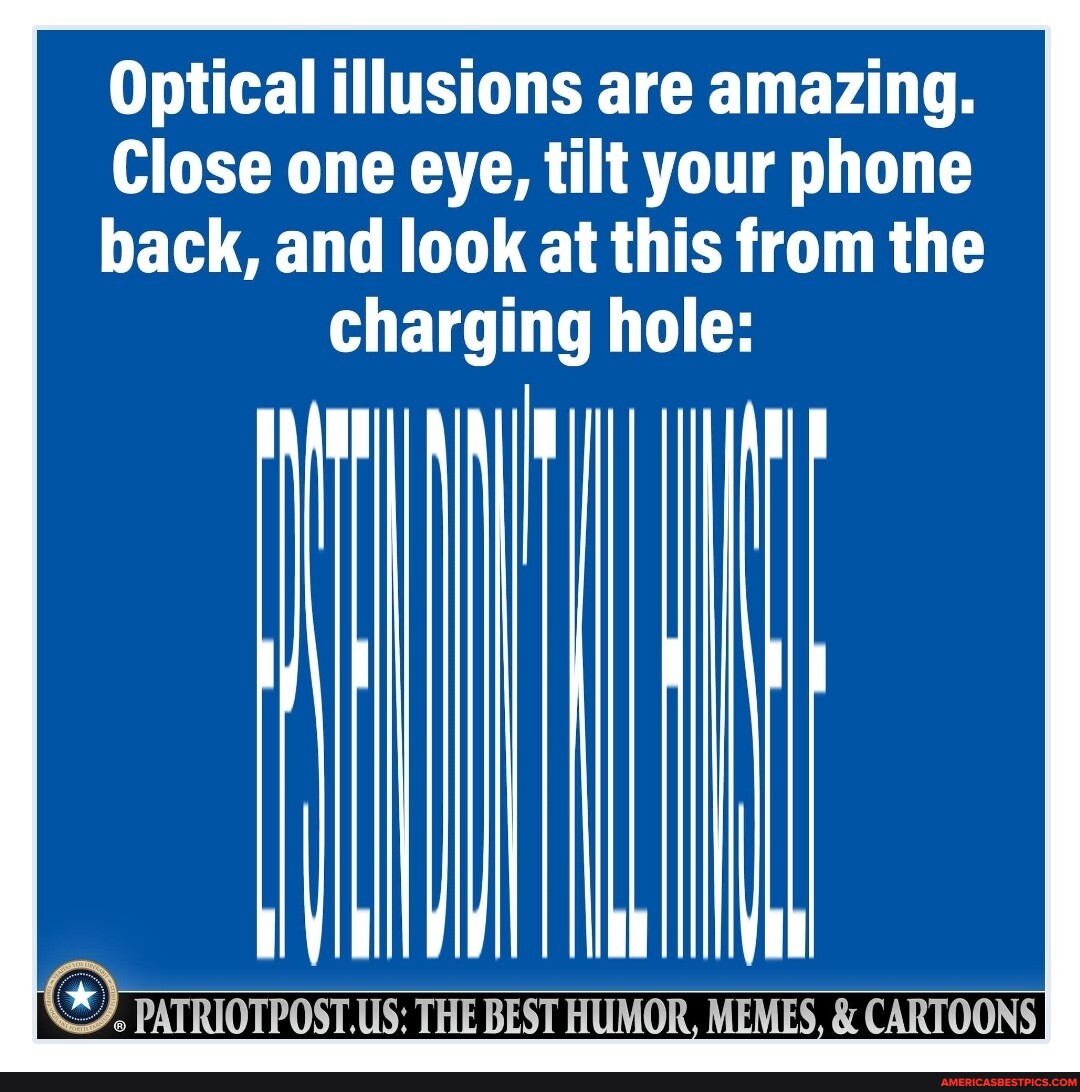 Optical illusions are amazing. Close one eye, tilt your phone back, and ...