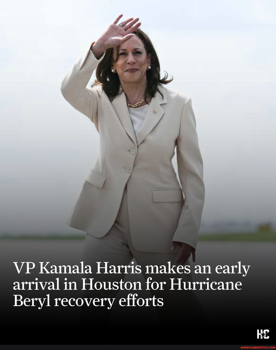 Vice President Kamala Harris made an early arrival in Houston today to ...