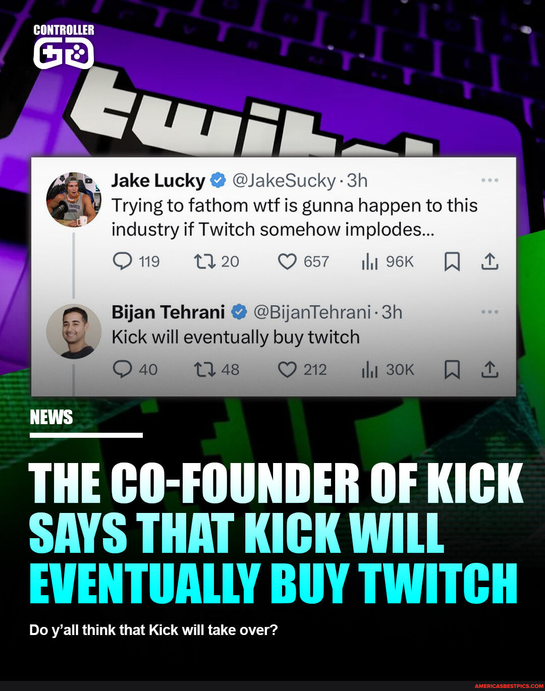Bijan Tehrani the CoFounder of Kick has responded to the recent mass ...