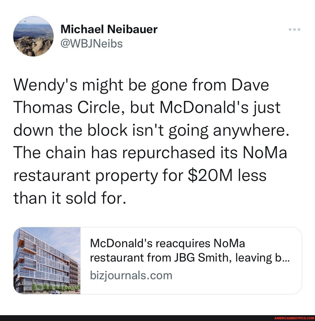 “The NoMa McDonald’s is back under the control of the Golden Arches ...