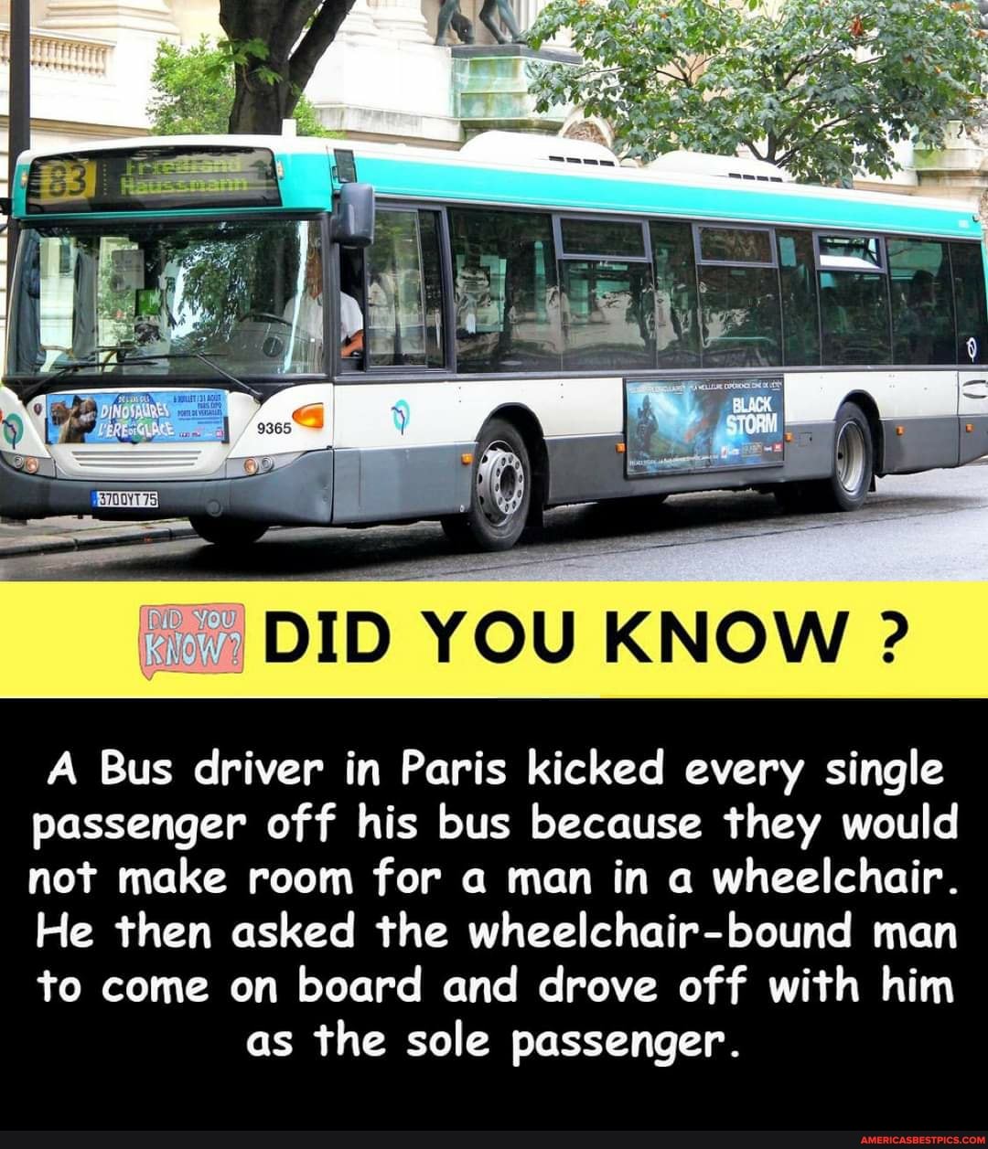 \DID YOU KNOW A Bus driver in Paris kicked every single passenger off ...
