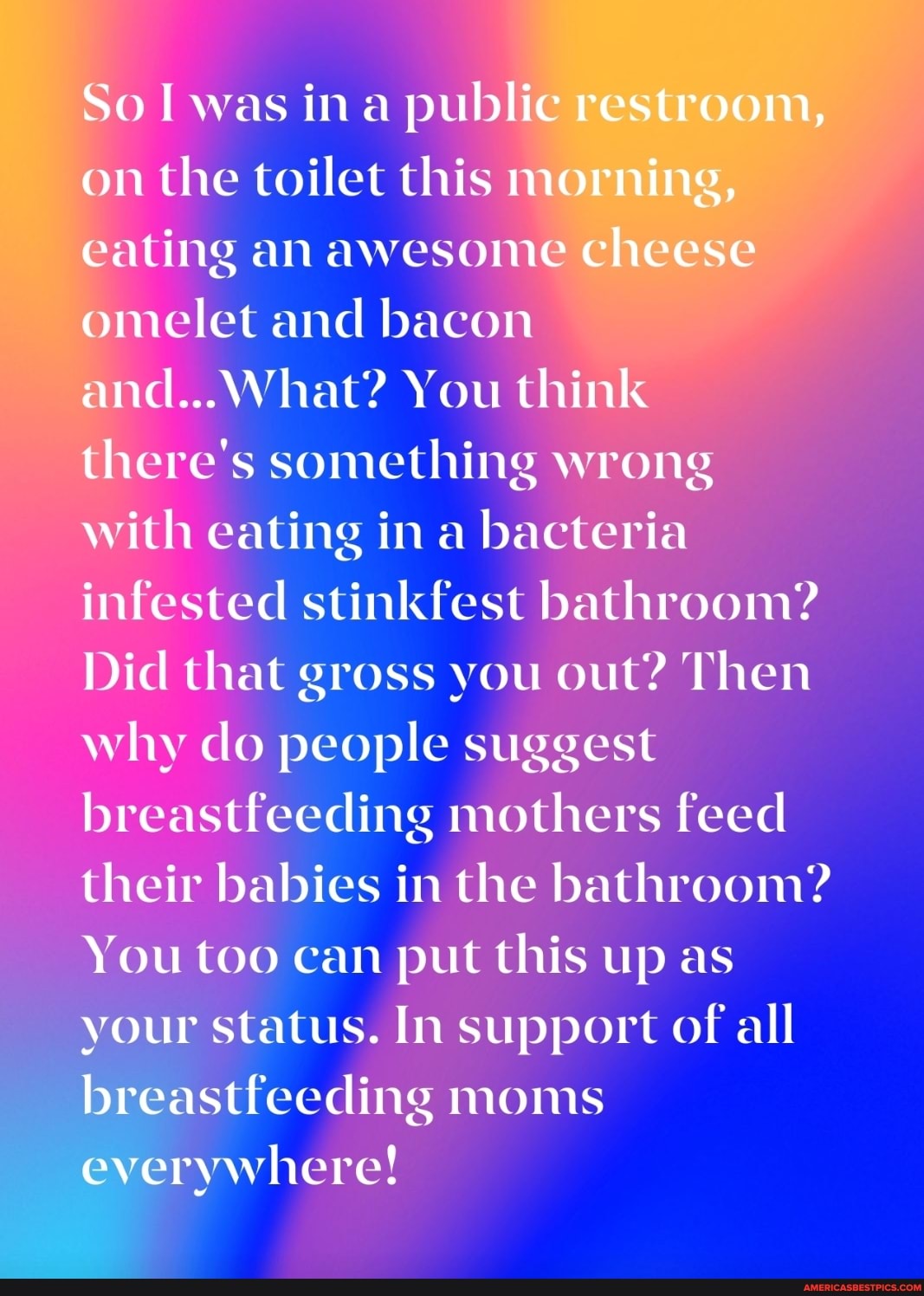 So was in a pub restroom, on the toilet this morning, ting an awesome ...