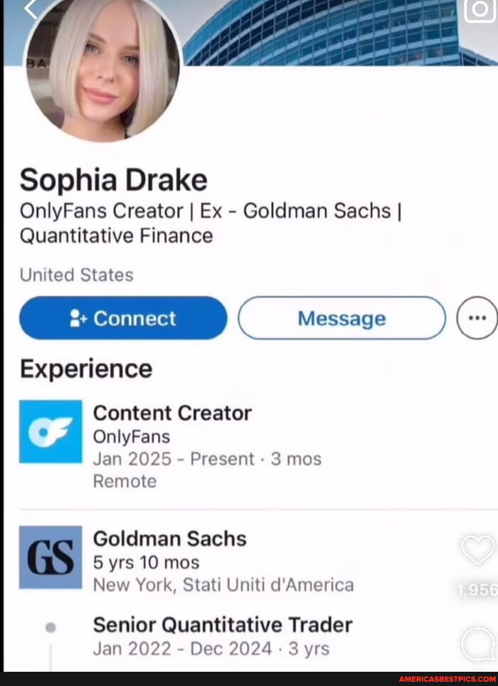 Sophia Drake OnlyFans Creator I Ex - Goldman Sachs I Quantitative ...