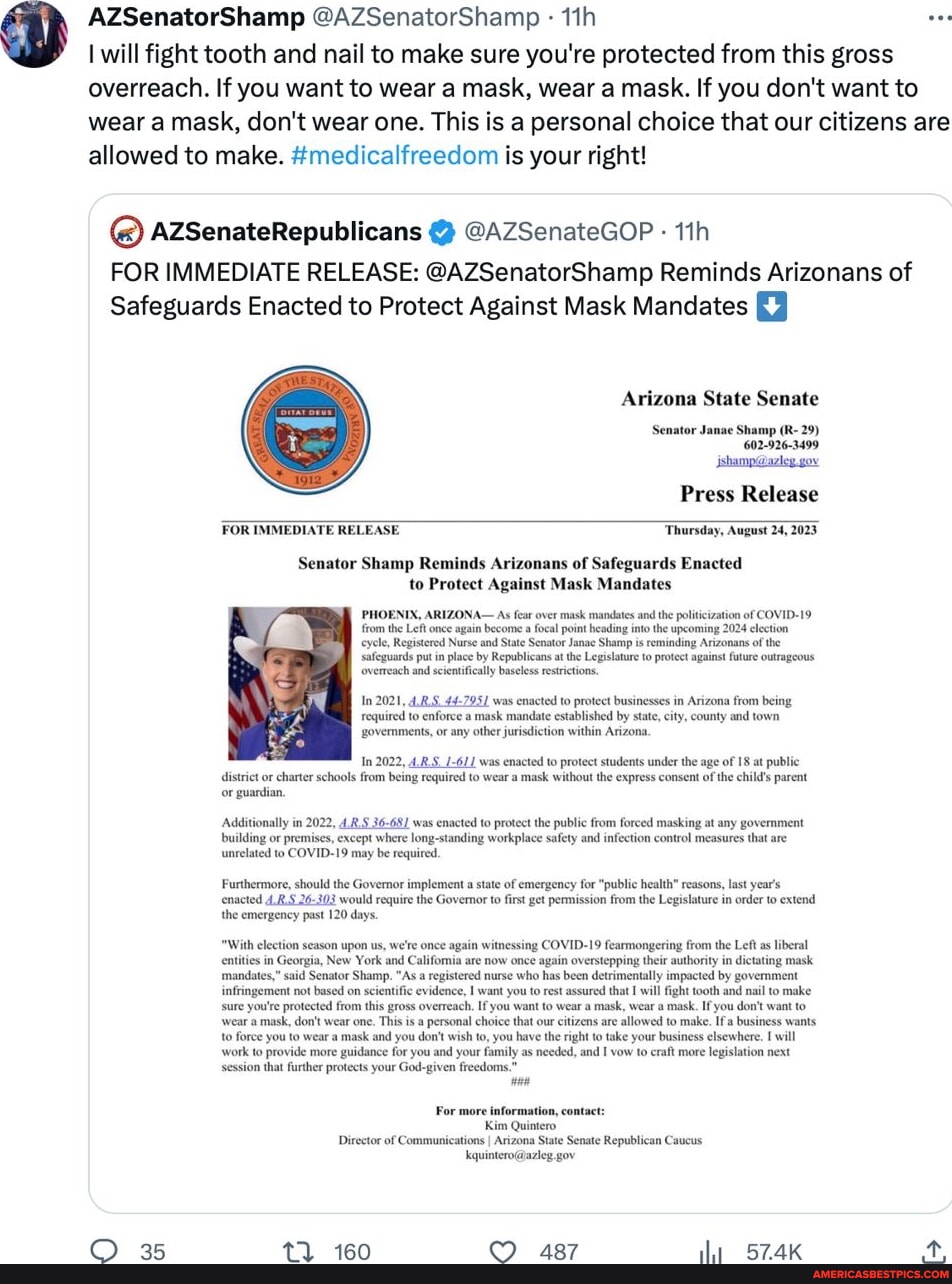 AZSenatorShamp @AZSenatorShamp I will fight tooth and nail to make sure ...