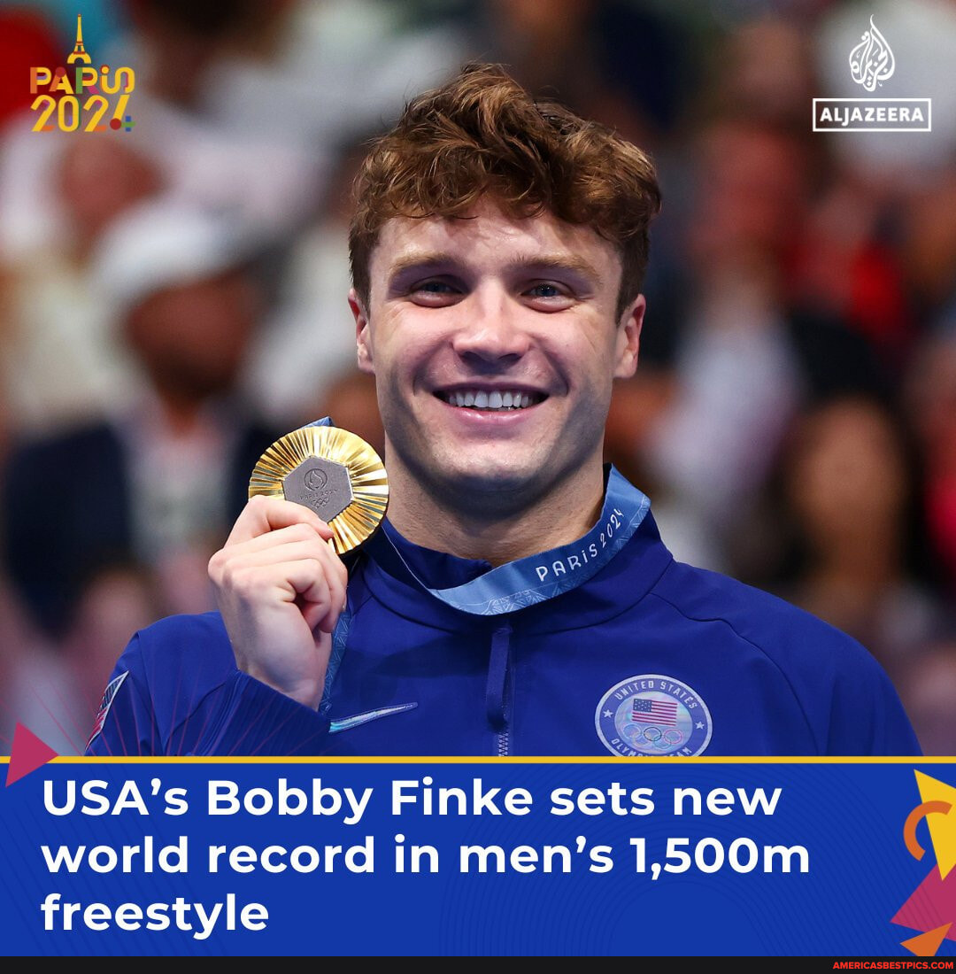 Team USAs Bobby Finke breaks a yearold record to win a second straight ...
