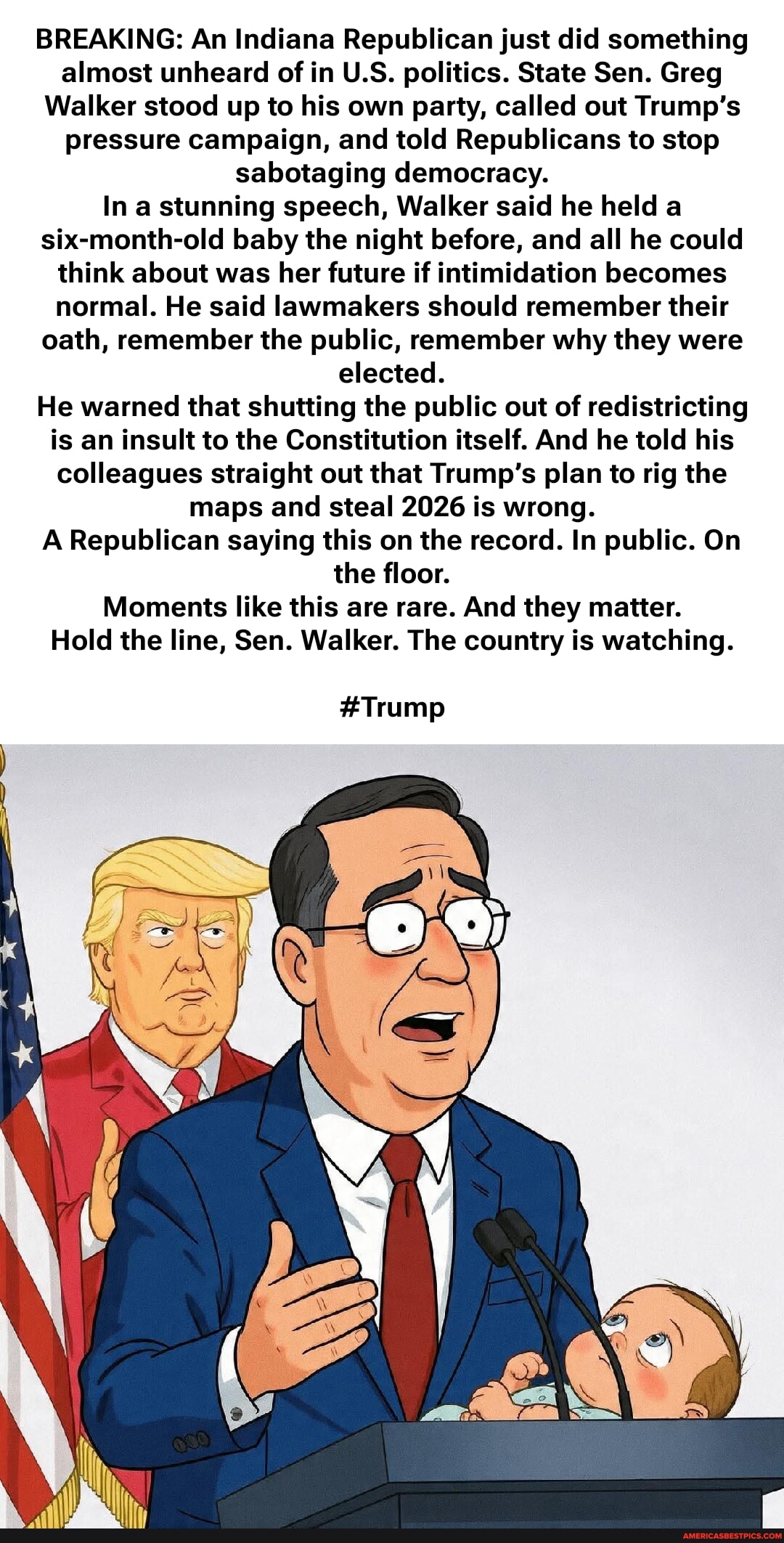 BREAKING: An Indiana Republican just did something almost unheard of in ...