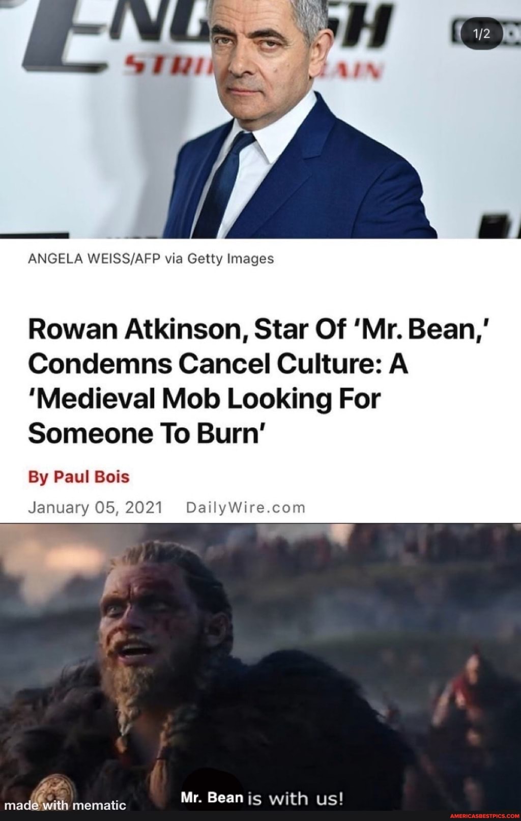 ANGELA via Getty Images Rowan Atkinson, Star Of 'Mr. Bean,' Condemns ...