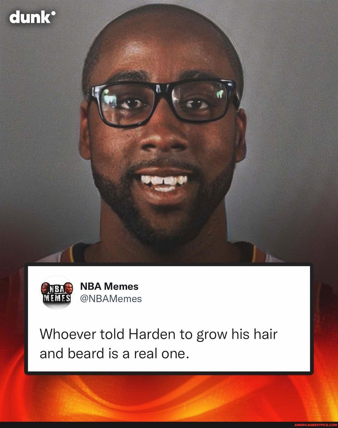 Dunk' ll NBA Memes MEMES @NBAMemes Whoever told Harden to grow his hair ...
