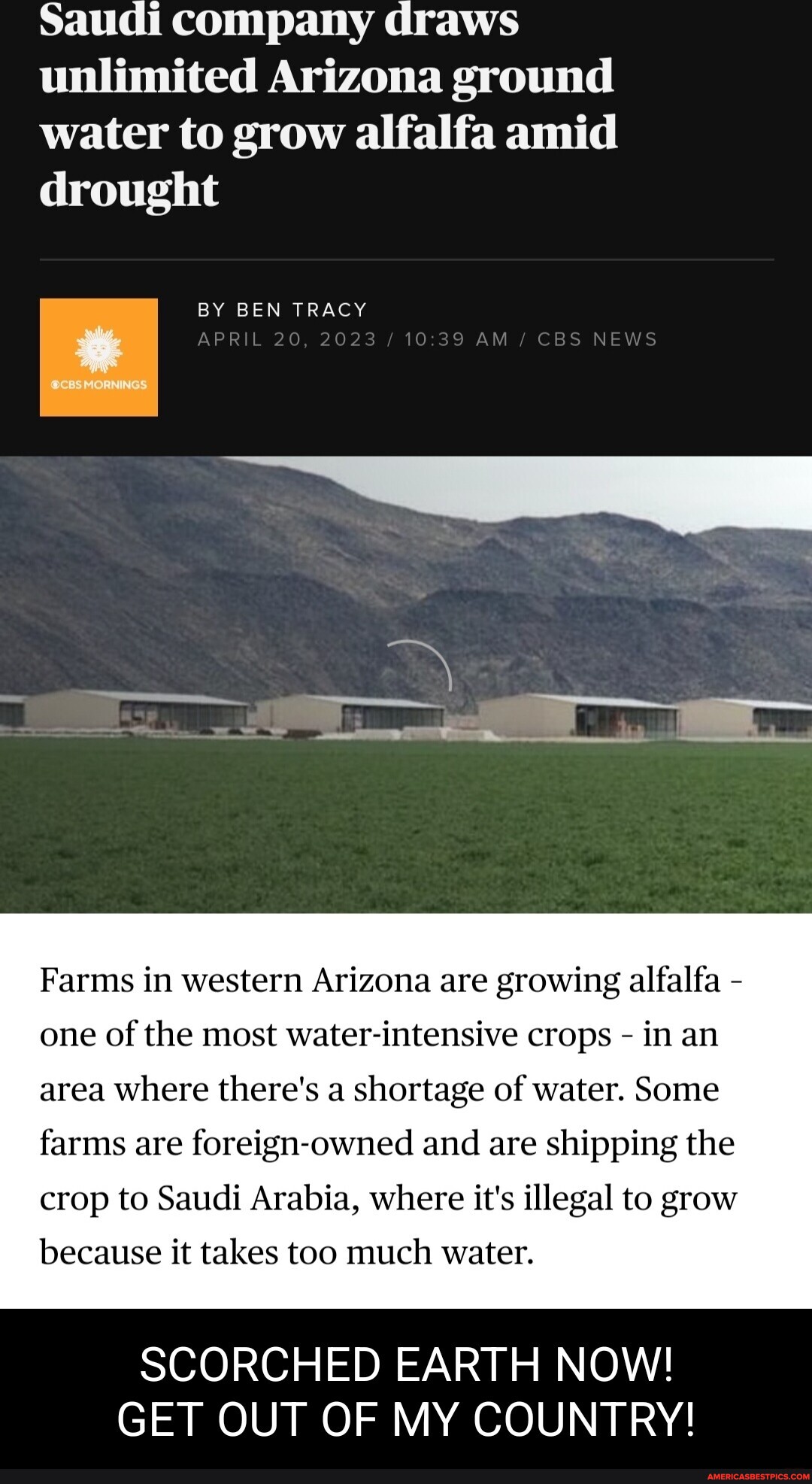 Saudi company draws unlimited Arizona ground water to grow alfalfa amid ...