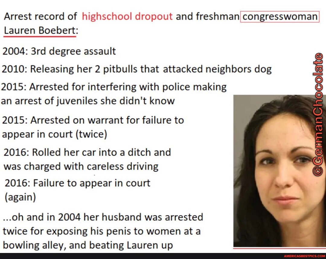 Arrest record of highschool dropout and freshman congresswoman Lauren ...