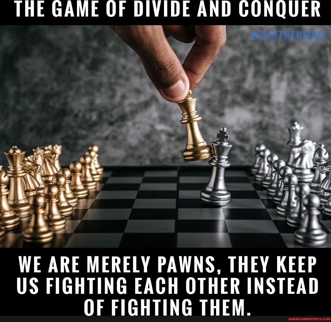 THE GAME OF DIVIDE AND CONQUER I WE ARE MERELY PAWNS, THEY KEEP US ...