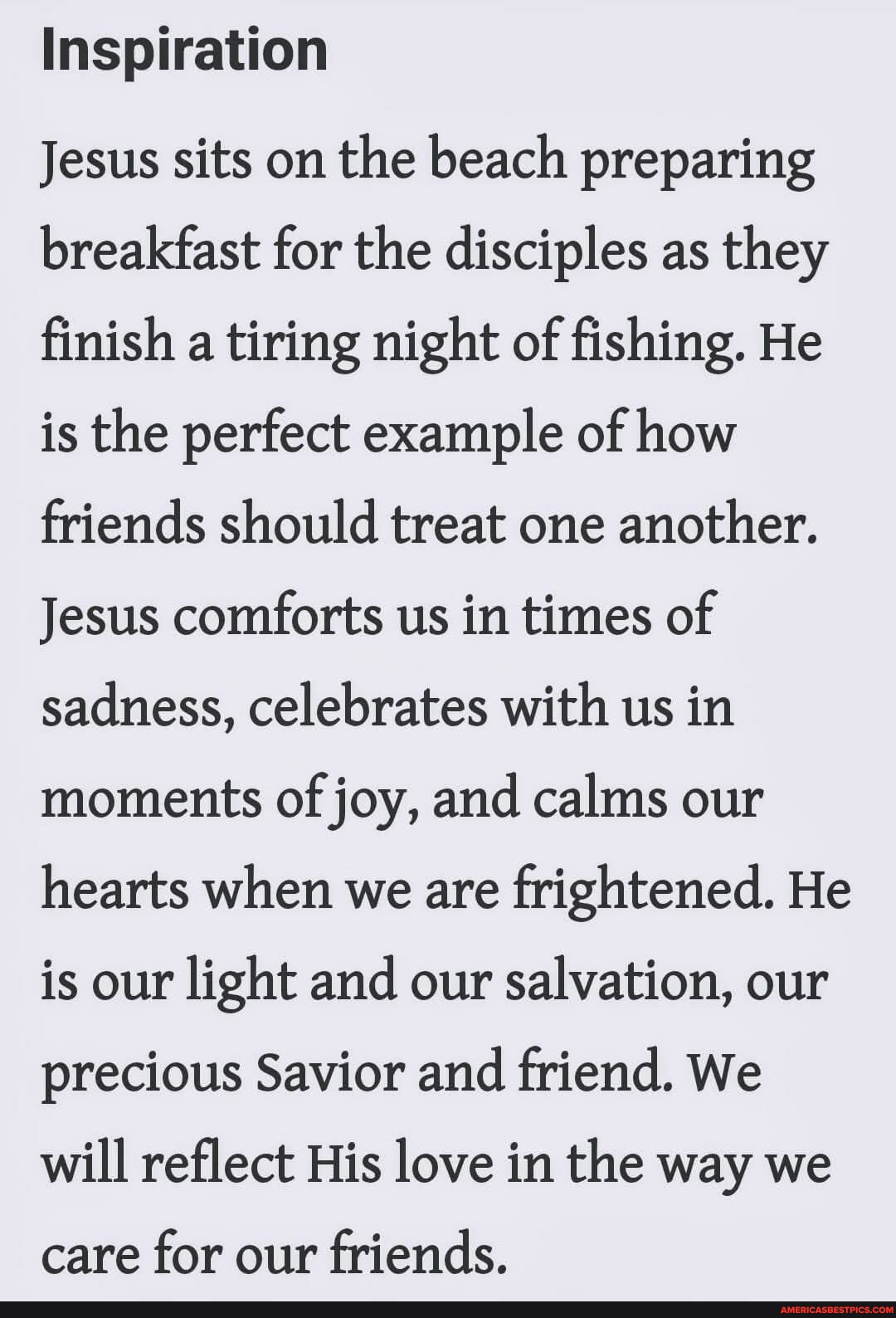 Inspiration Jesus sits on the beach preparing breakfast for the ...