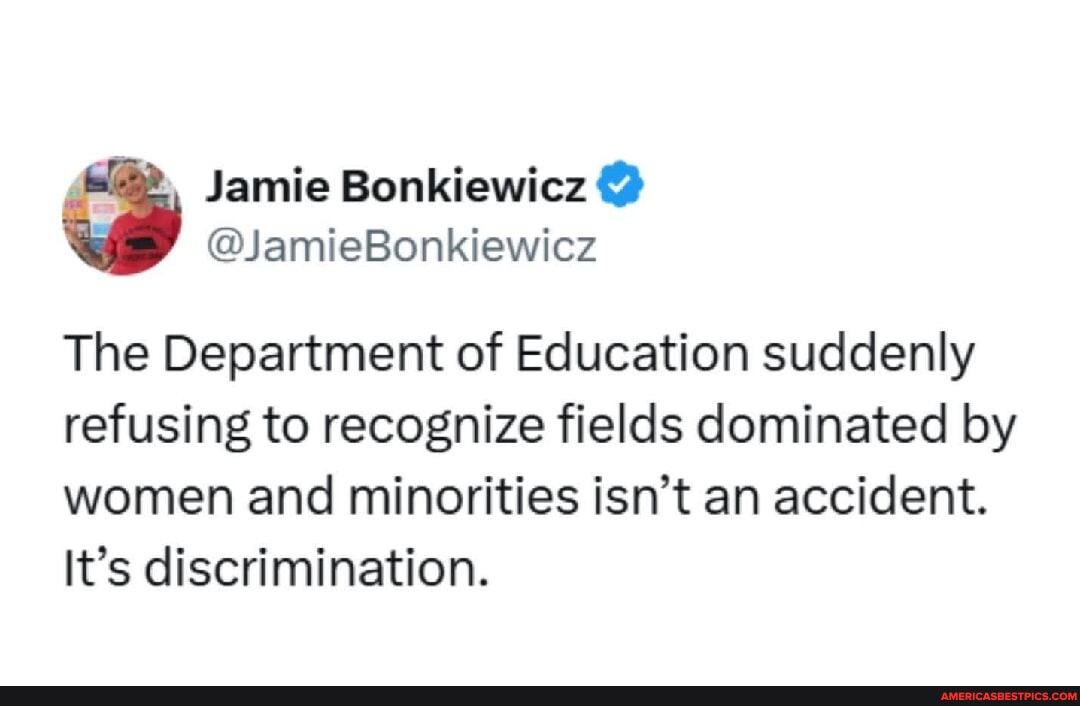 Jamie Bonkiewicz @ @JamieBonkiewicz The Department of Education ...