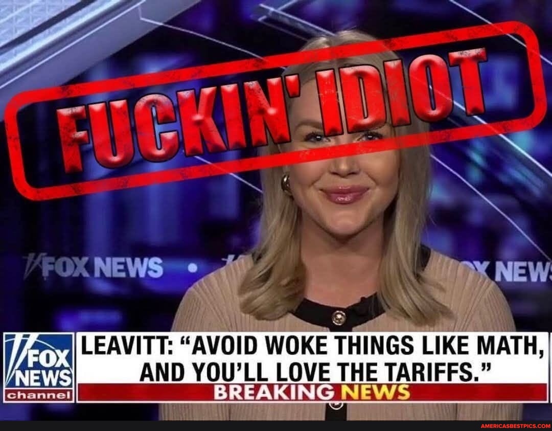 Ox LEAVITT: AVOID WOKE THINGS LIKE MATH, AND YOU'LL LOVE THE TARIFFS ...