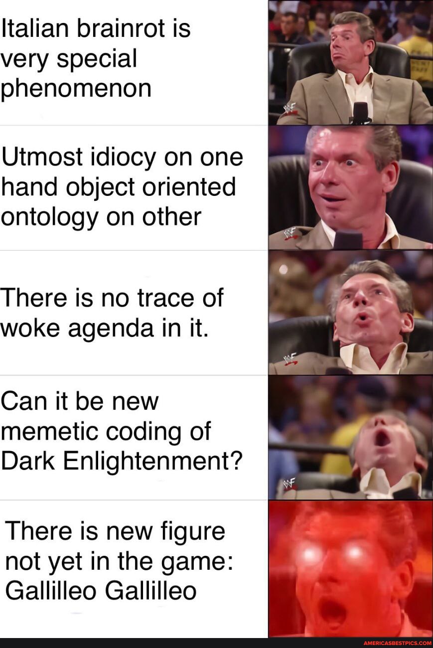 Italian brainrot is very special phenomenon Utmost idiocy on one hand ...