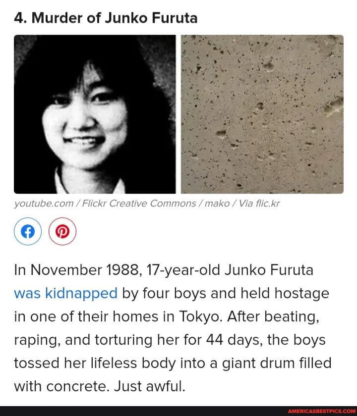 4. Murder of Junko Furuta / Flickr Creative Commons / mako / Via flic.kr In November 1988, 17 ...