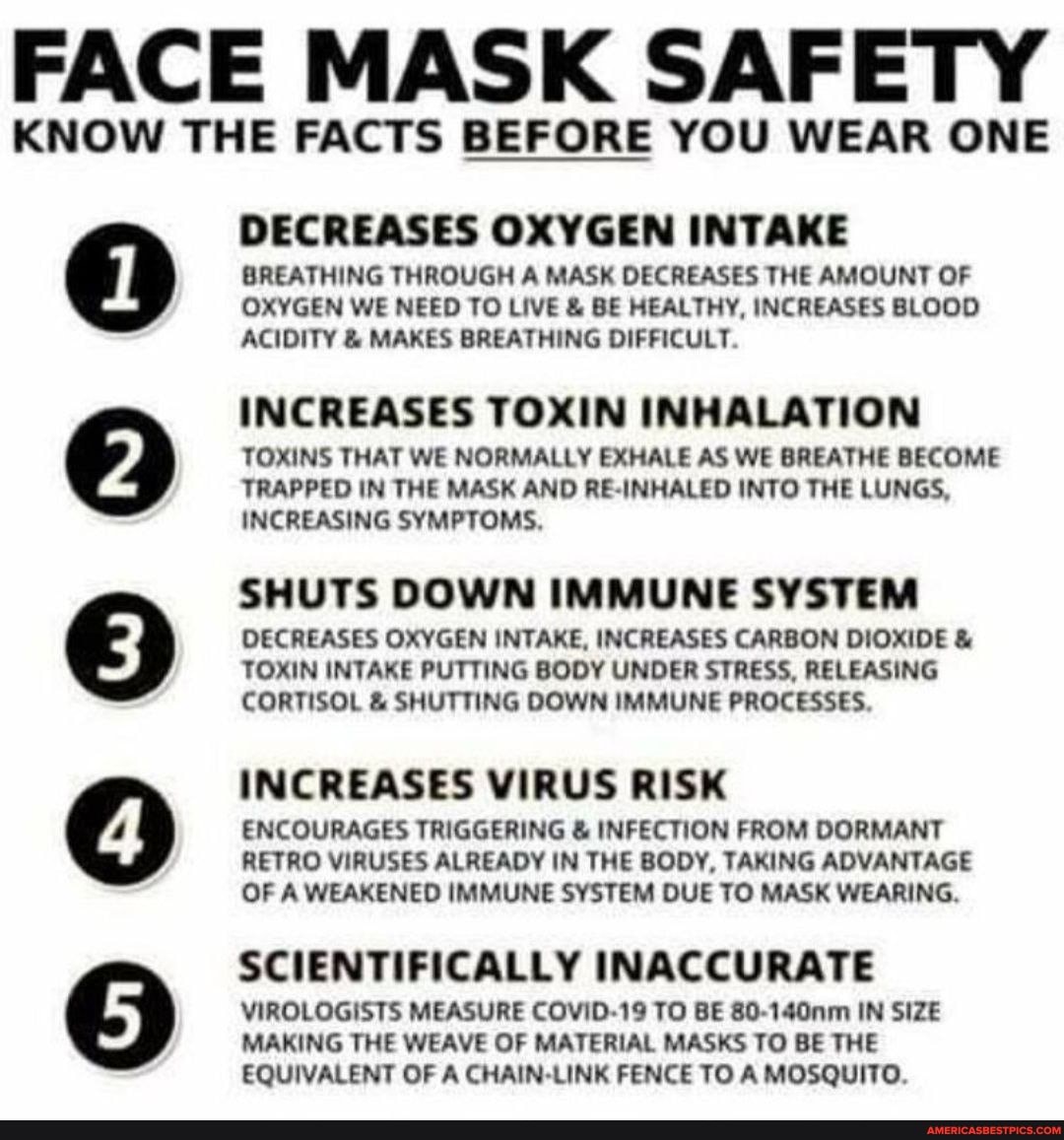 FACE MASK SAFETY KNOW THE FACTS BEFORE YOU WEAR ONE DECREASES OXYGEN ...
