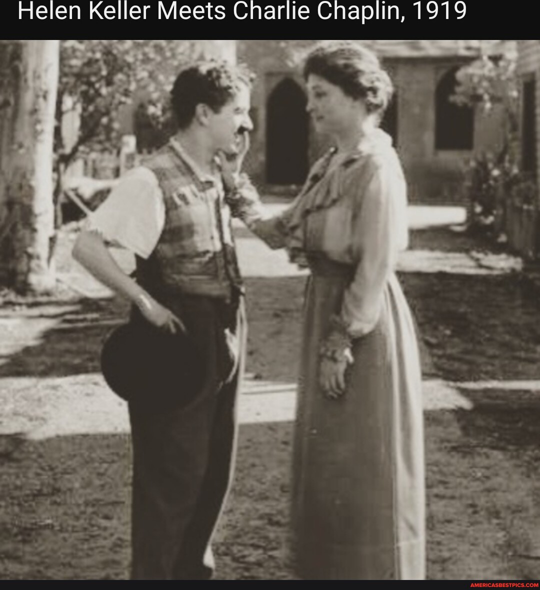 Helen Keller Meets Charlie Chaplin, 1919 - America’s best pics and videos