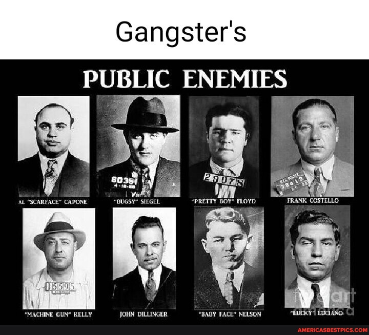 Gangsters PUBLIC ENEMIES PRANK COSTELLO "MACHINE GUN" KELLY JOHN ...