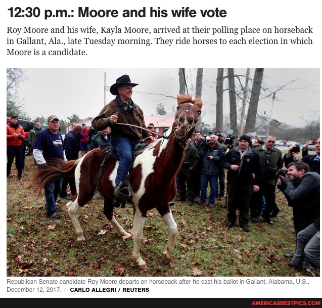 #roymoore #alabama #politics - p.m.: Moore and his wife vote Roy Moore ...