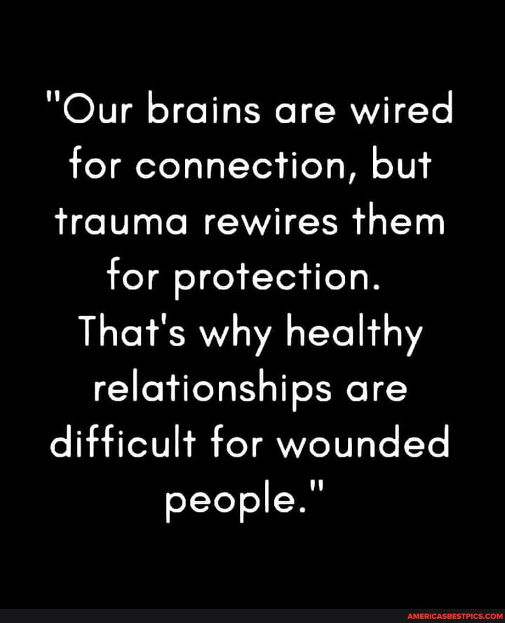 "Our brains are wired for connection, but trauma rewires them for ...