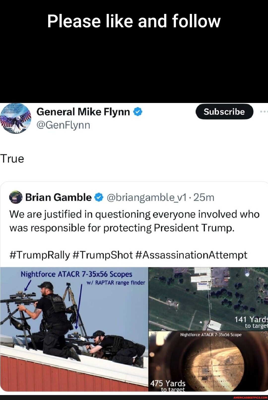 Please like and follow General Mike Flynn @ @GenFlynn True @ Brian ...