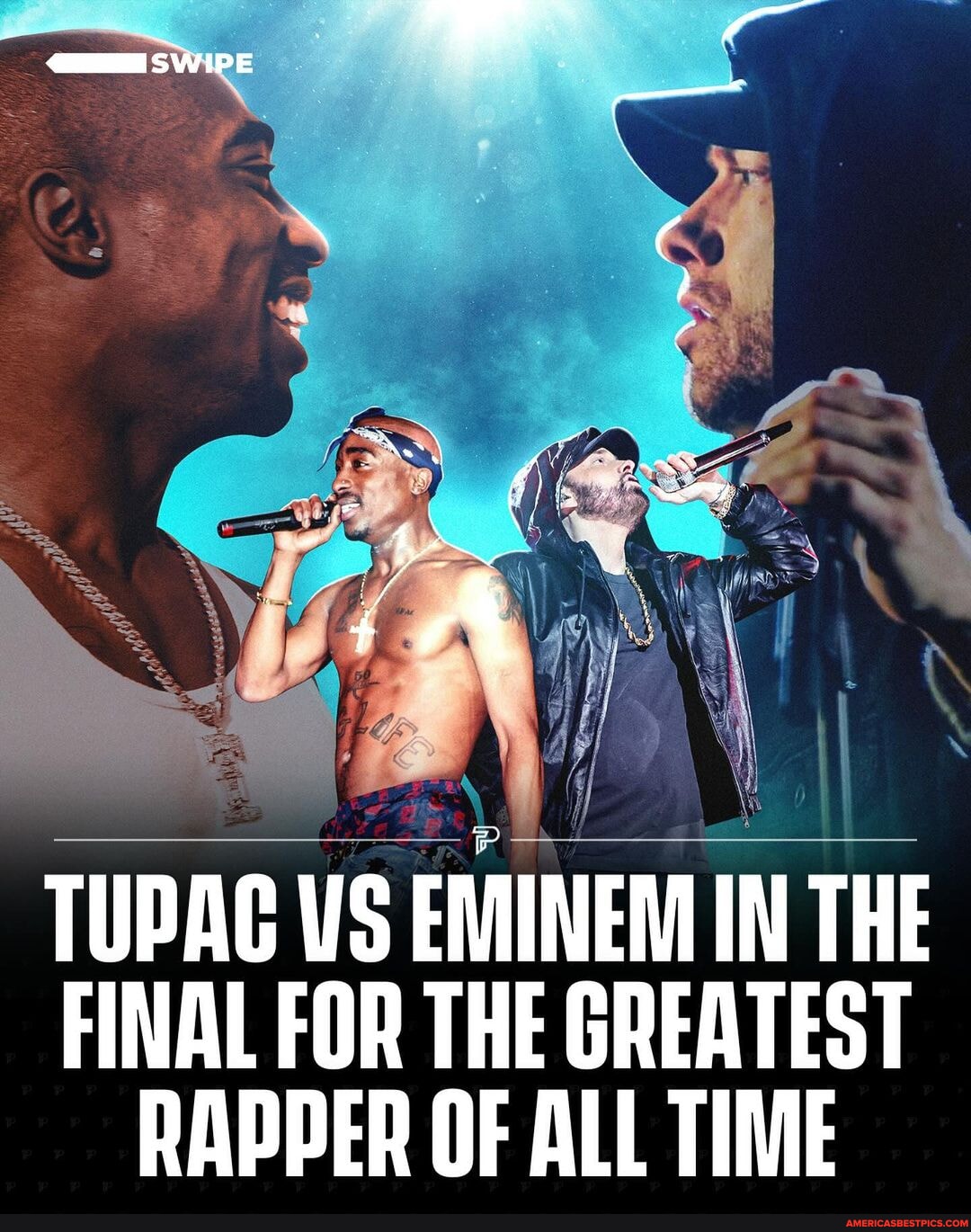 Tupac and Eminem have fought their way to the finals and are now up ...