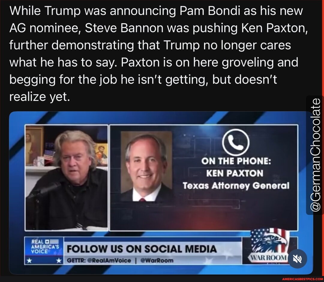 While Trump was announcing Pam Bondi as his new AG nominee, Steve ...