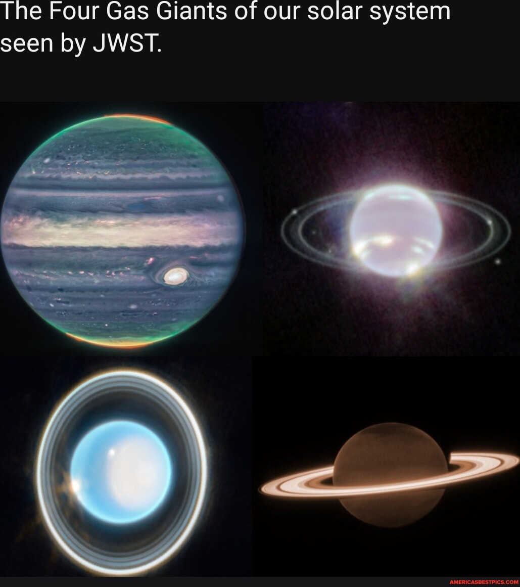 The Four Gas Giants of our solar system seen by JWST. - America’s best pics and videos