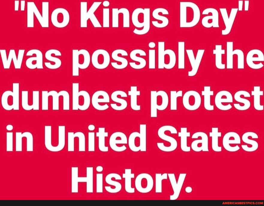 "No Kings Day" was possibly the dumbest protest in United States ...
