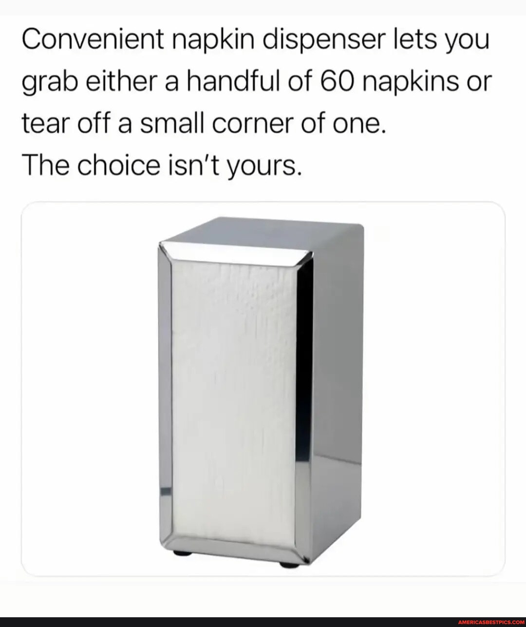 Convenient napkin dispenser lets you grab either a handful of 60 ...