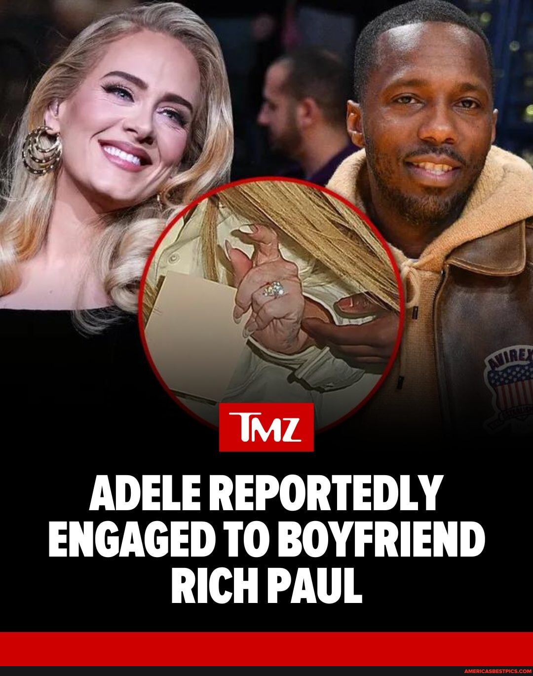 #Adele's BF Rich Paul reportedly put a ring on it! 💍🥰 Read the full ...